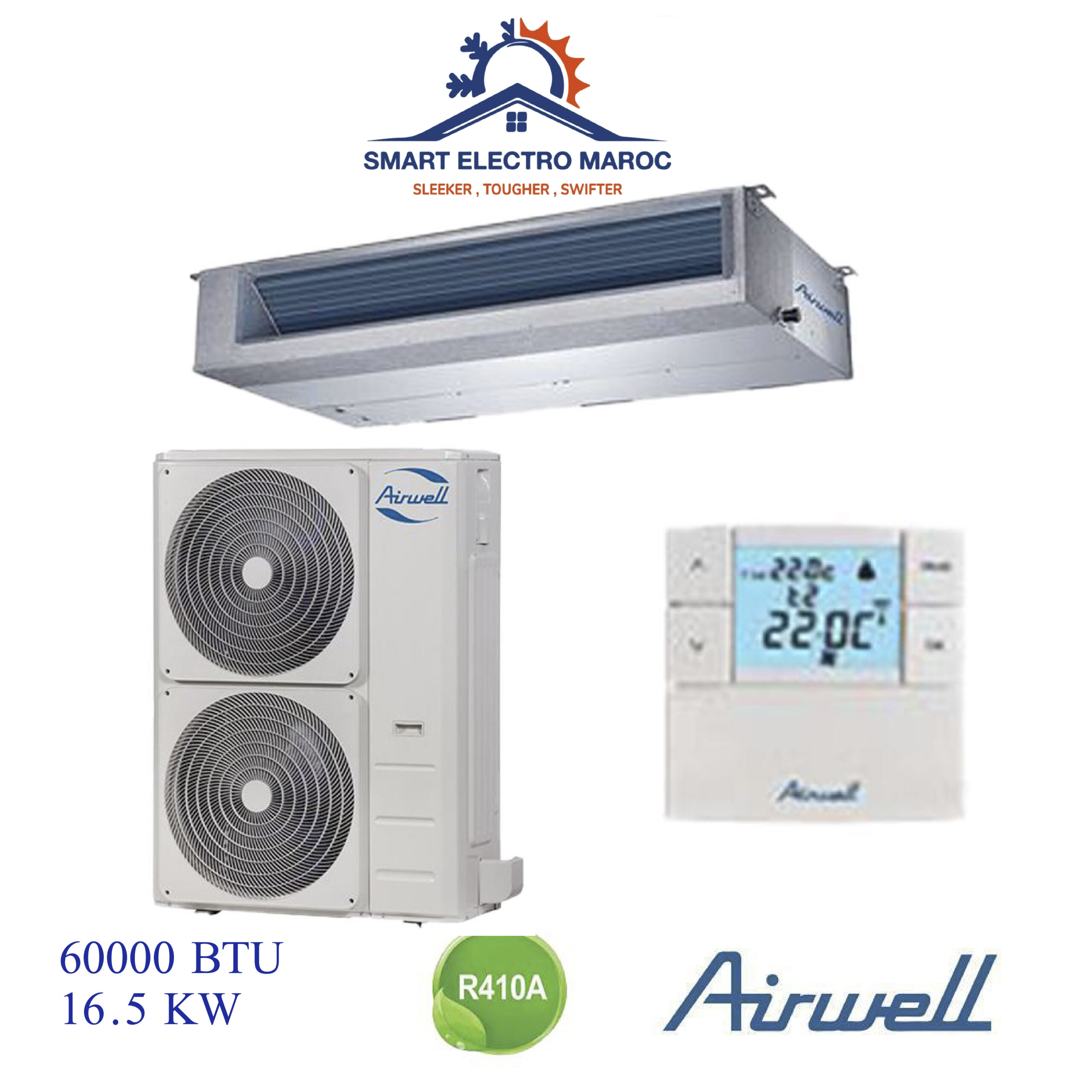 Climatiseur Airwell Gainable 60000 Btu Maroc