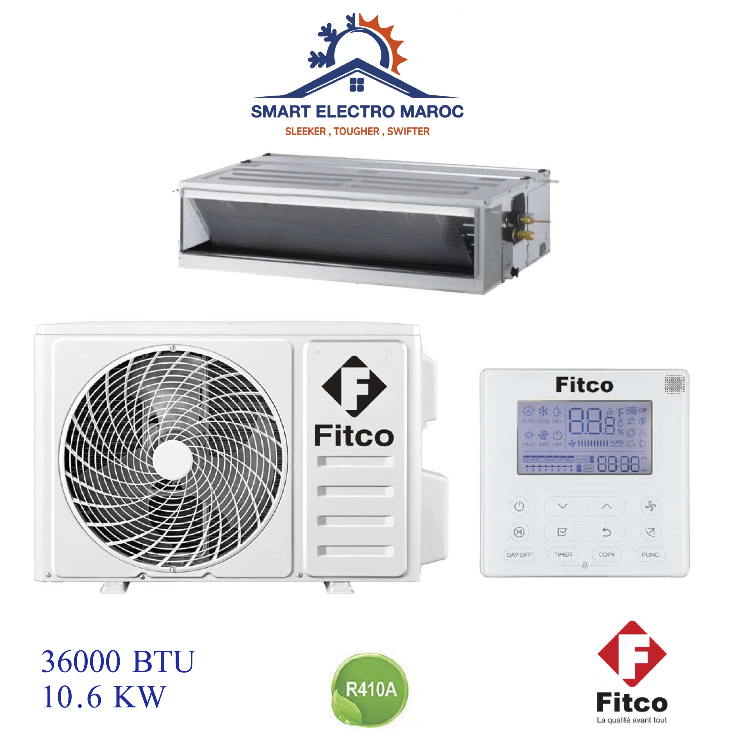 Climatiseur Gainable Fitco 36000 Btu Maroc