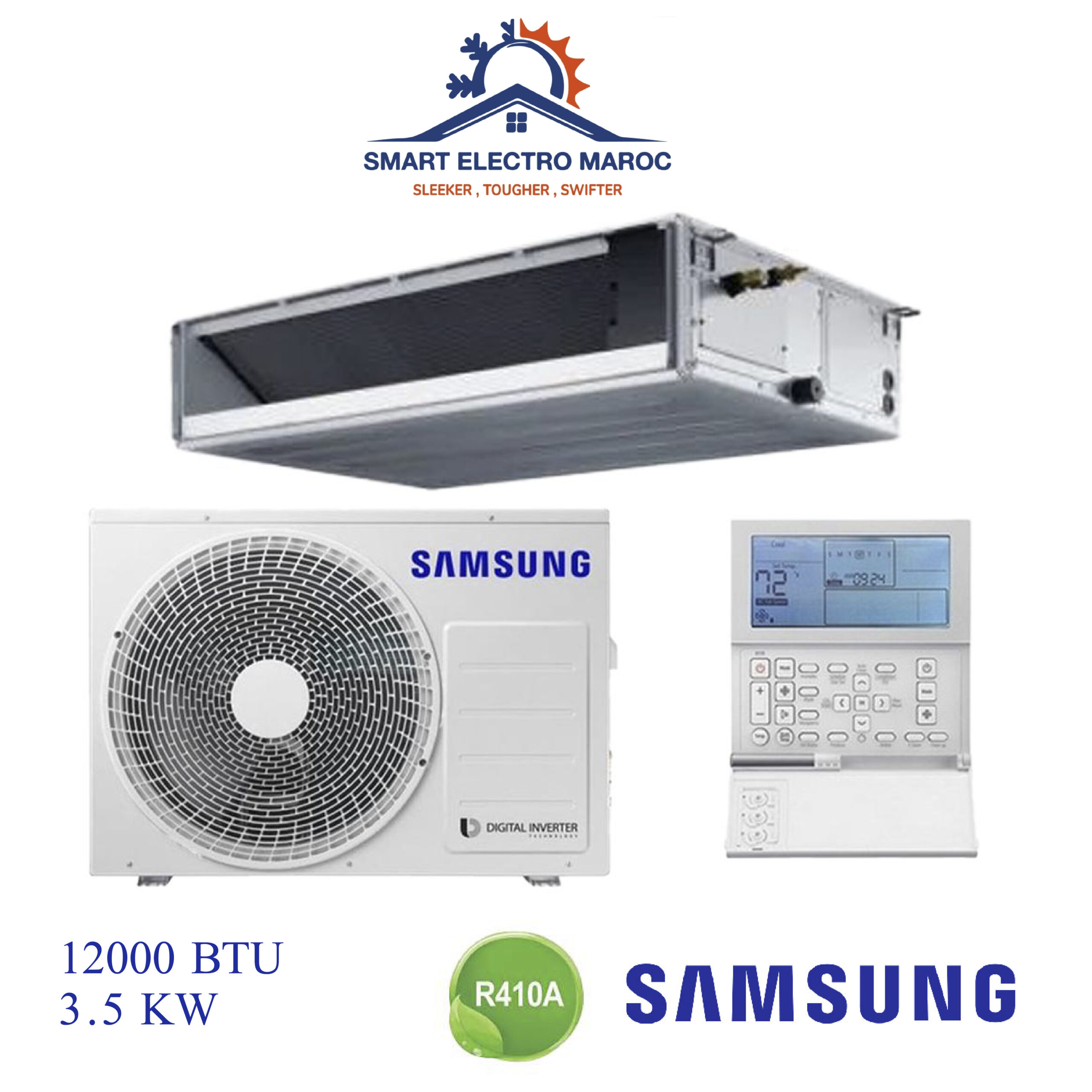Climatiseur Gainable Samsung 12000 Btu Inverter 3.5 Kw Maroc